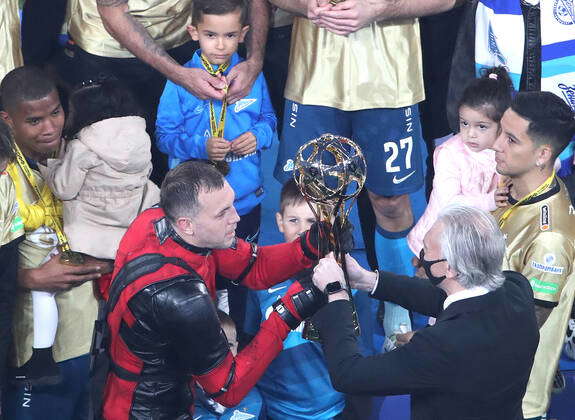 ST PETERSBURG, RUSSIA - MAY 2, 2021: Gazprom Neft Board Chairman and ...