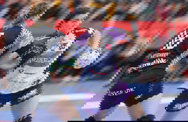 Stine Skogrand, Herning Ikast Handball 7 after the womens handball ...