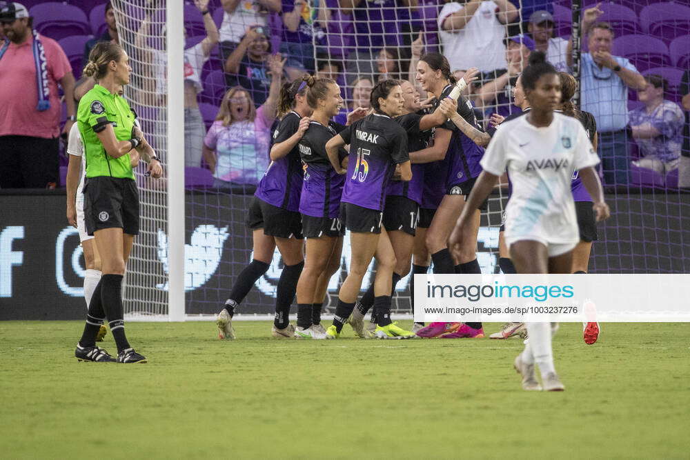 ORLANDO, FL - JUNE 20: Orlando players celebrate after scoring a goal ...
