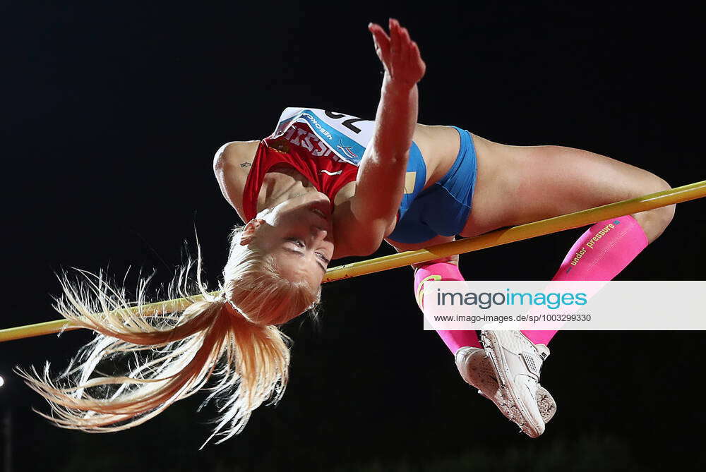 CHEBOKSARY, RUSSIA - : Polina Parfenenko competes in the ladies high ...
