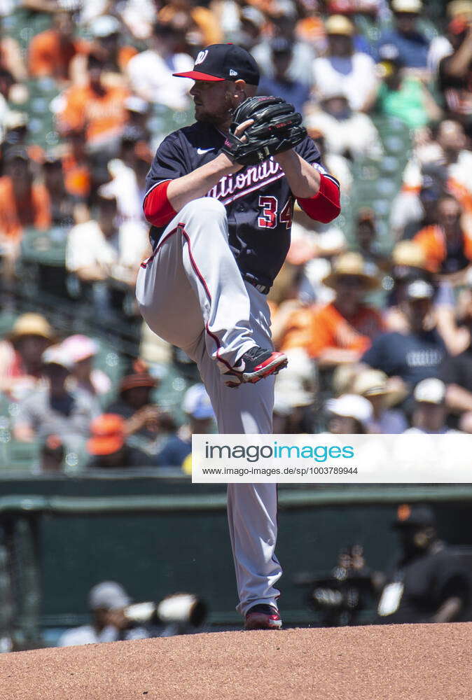 July 10 2021 San Francisco CA, U.S.A. Washington Nationals starting ...