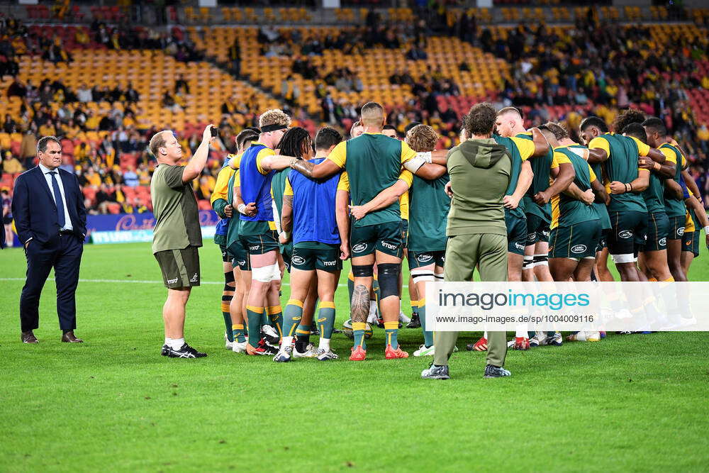 RUGBY WALLABIES FRANCE, Wallabies head coach Dave Rennie watches his ...