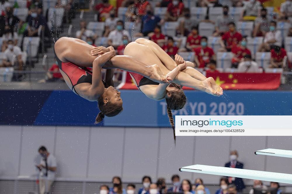 Alison GIBSON Krysta PALMER CAN, 2nd place, silver, silver medal , action synchronized diving