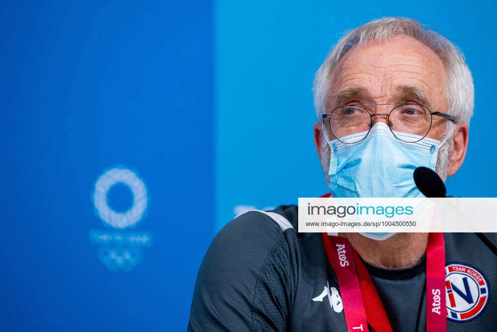 Leif Olav Alnes, coach, at a press conference during day 5 of the Tokyo ...