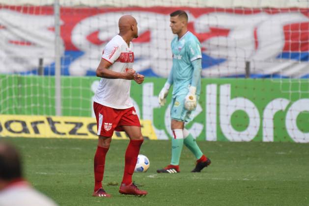 Careca after scoring a goal during the Copa do Brasil football game ...