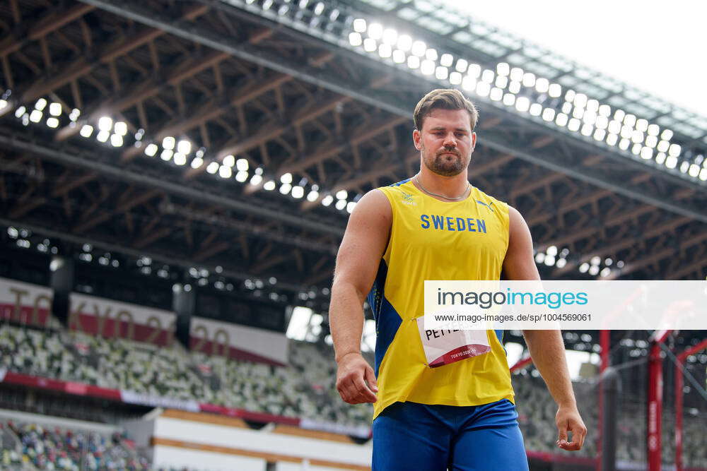 210730 Simon Pettersson of Sweden competes in mens discus throw during ...
