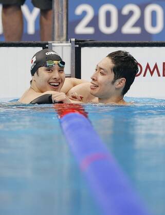 Tokyo Olympics: Swimming Japan s Daiya Seto (L) and Kosuke Hagino are pictured after swimming in
