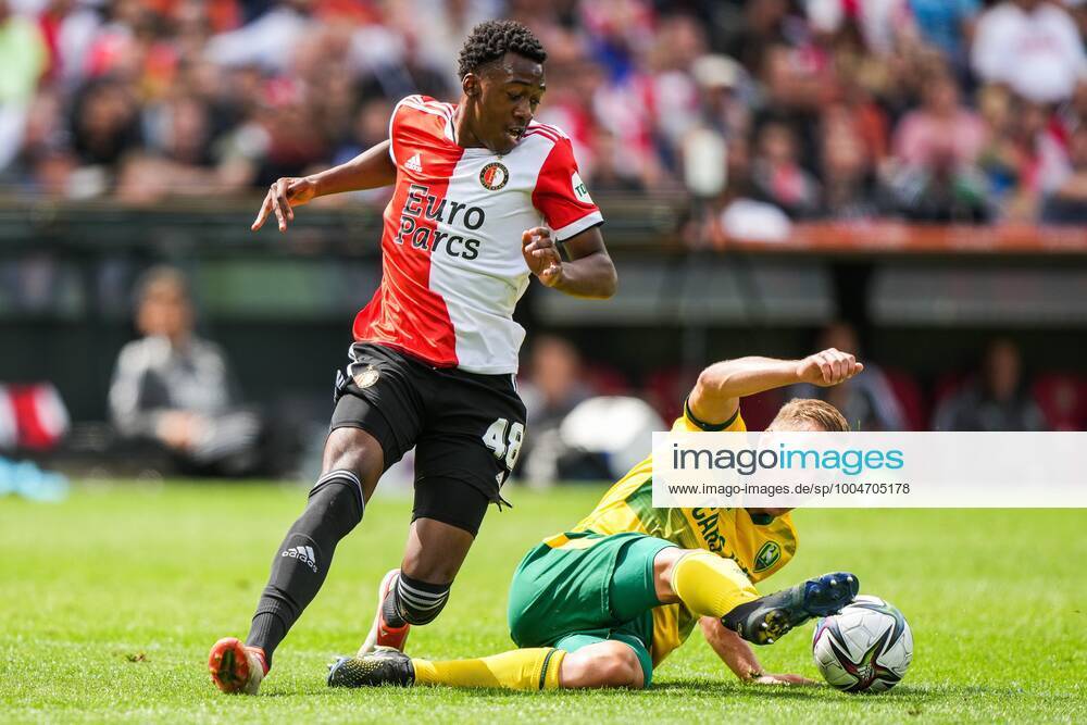 ROTTERDAM - (lr) Antoni Milambo of Feyenoord, Boy Kemper or ADO Den ...