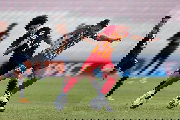 Cain Attard of Birkirkara vies for the ball with Rowen Muscat of ...