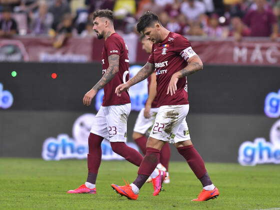 Alexandru Cristian Albu and Cristian Ionut Sapunaru in the football ...