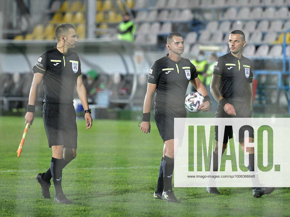 The team of referees consisting of Doru Zamfir, Iulian Calin and ...