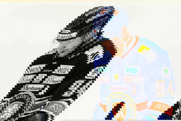 Växjös Joel Persson depresses during the ice hockey match in the SHL ...