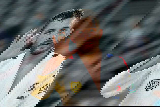 Judo Grand Prix Zagreb 2021 Samuel Hall of Great Britain reacts in the ...