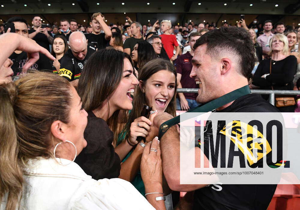 NRL GRAND FINAL, Nathan Cleary of the Panthers reacts with family ...