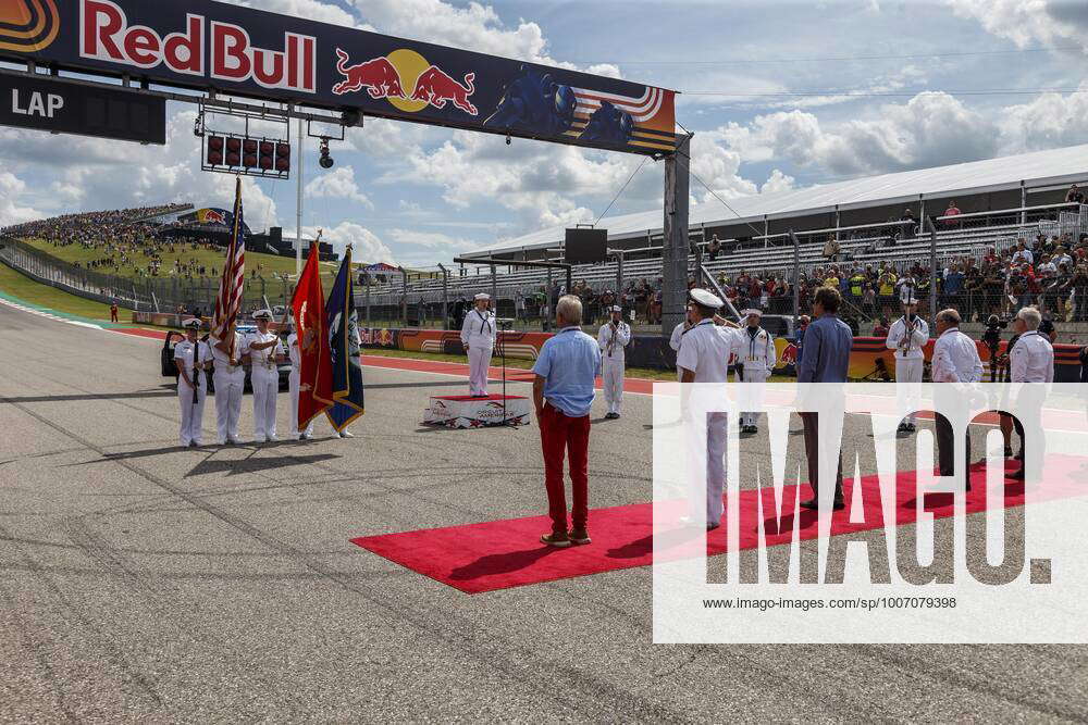 AUSTIN, TX - OCTOBER 03: National Anthem sung on the grid for the ...