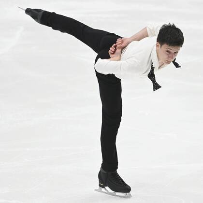 Nurullah Sahaka of Switzerland performs his short program during the ...