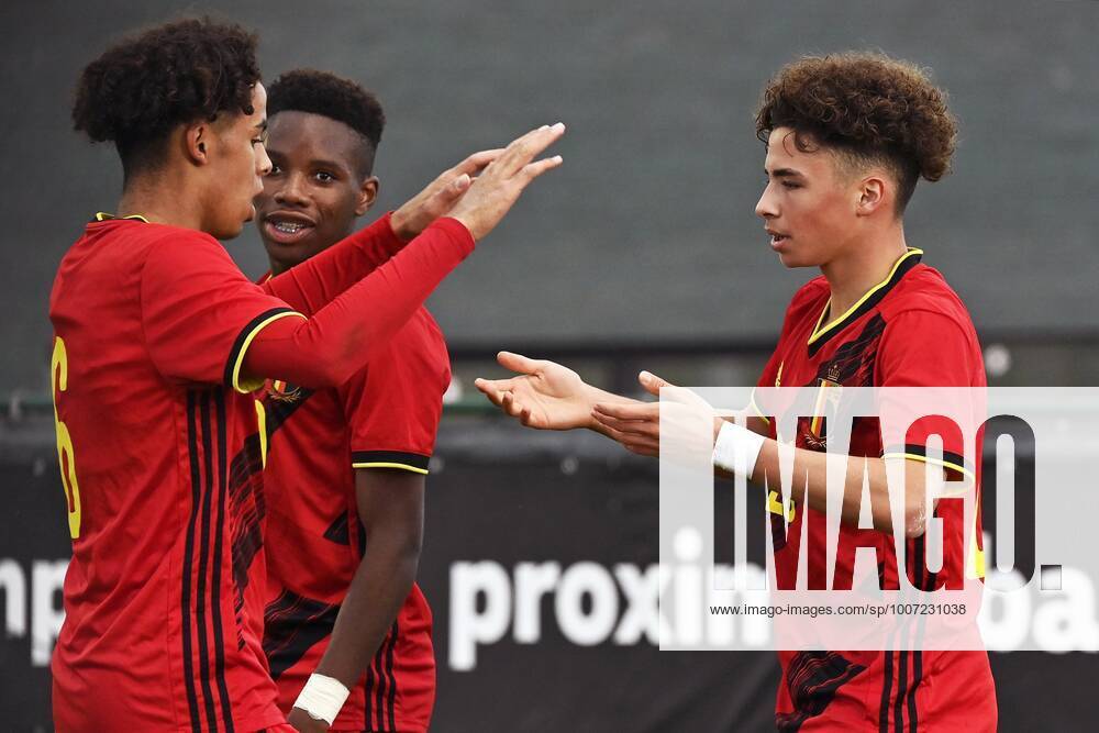 TUBIZE, BELGIUM - OCTOBER 12 : Chemsdine Talbi of Belgium celebrates ...