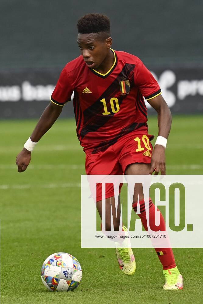 TUBIZE, BELGIUM - OCTOBER 12 : Stanis Idumbo-Muzambo of Belgium in ...