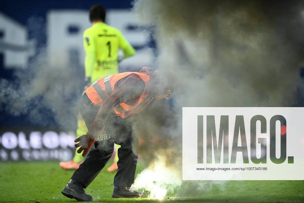 WAREGEM, BELGIUM - OCTOBER 16 : The Zulte Waregem fans demanding the ...