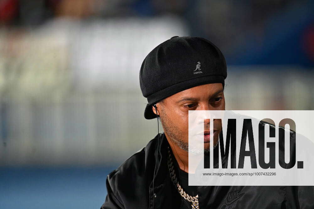 Portrait of soccer legend Ronaldinho during the PSG RB Leipzig match at ...