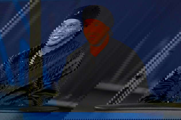 Portrait of soccer legend Ronaldinho during the PSG RB Leipzig match at ...