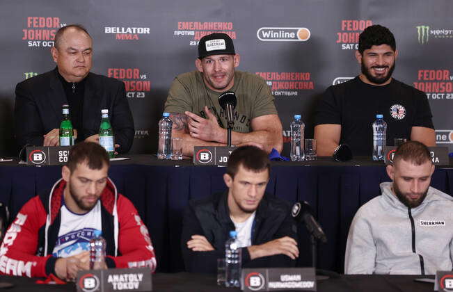 MOSCOW, RUSSIA - : Bellator MMA president Scott Cocker and Russian MMA ...