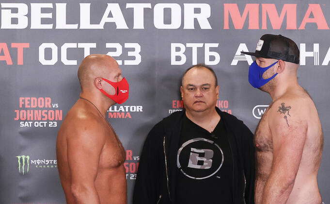 MOSCOW, RUSSIA - : Mixed martial artists Fedor Emelianenko and Tim ...