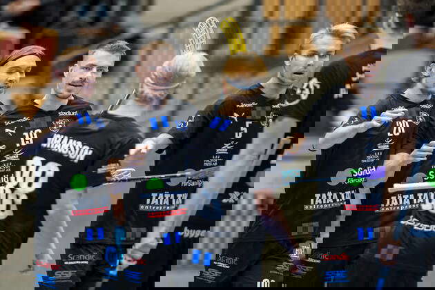 230925 Helsingborgs Linus Bergström cheers after 2-3 during the mens ...