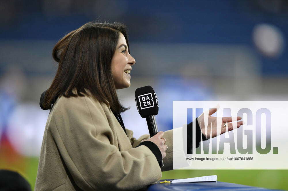 DAZN anchorwoman sports reporter anchorwoman Miriam Sinno with ...