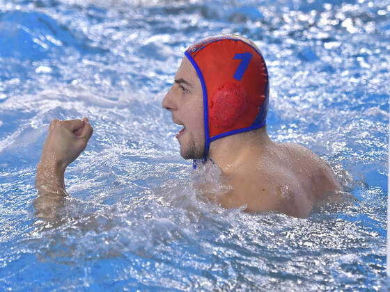 Marius Florin Tic enjoys after a hundred games in the polo match ...