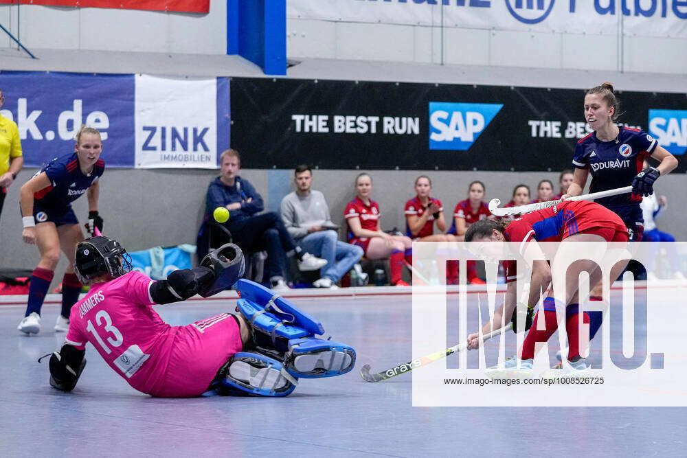 from left Karlotta Lammers goalkeeper, MHC, 13 , goal scorer Luisa ...