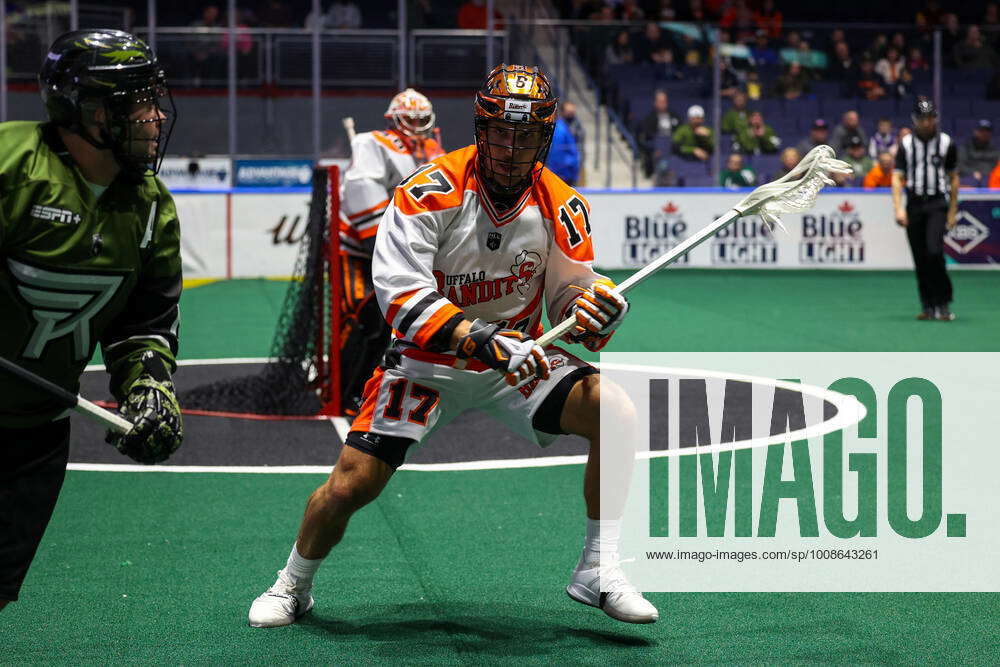 December 11, 2021: Buffalo Bandits transitional Ryland Rees (17) guards ...