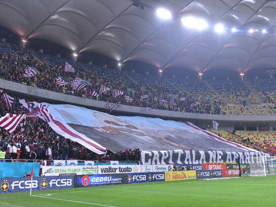Choreography of the rapid gallery at the football match between FCSB ...