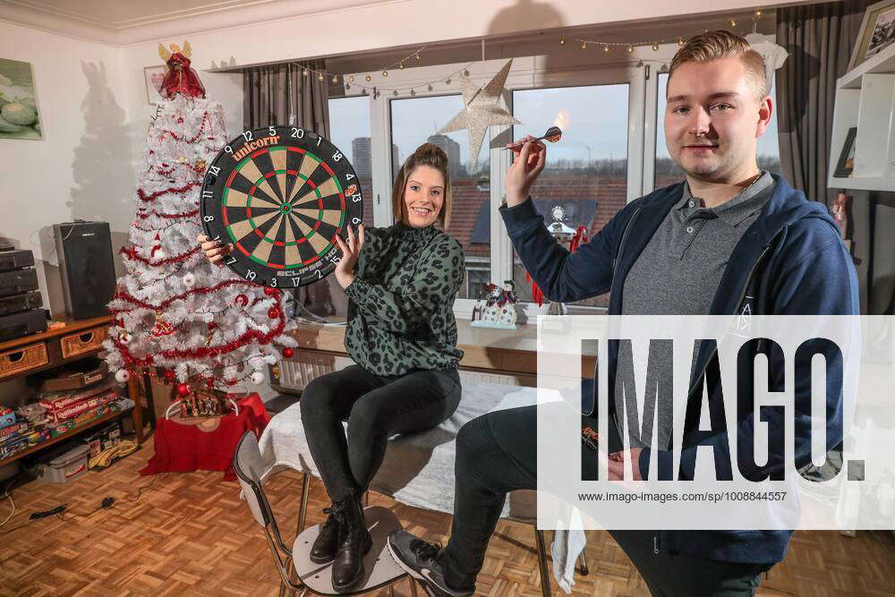 MERKSEM, BELGIUM - DECEMBER 13 : Darts player Dancing Dimi Dimitri Van ...