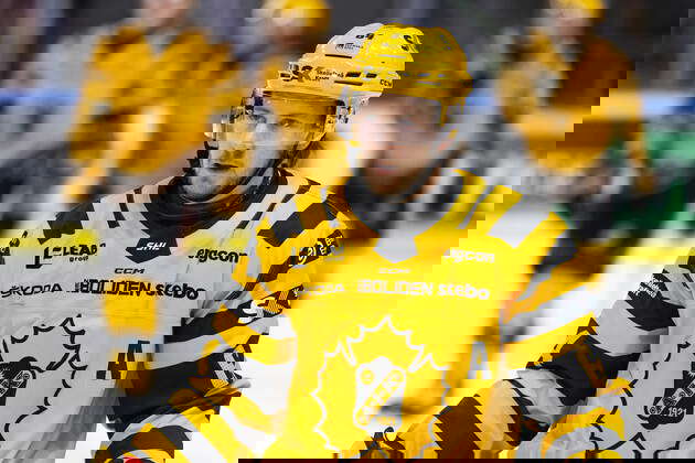 Skellefteas Jonathan Pudas during the ice hockey match in the SHL between Lulea and Skelleftea on