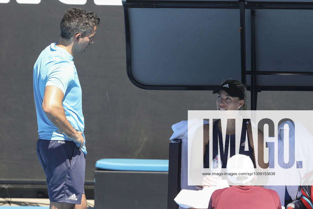 Franco Bianco and Angelique Kerber GER during a training session, training