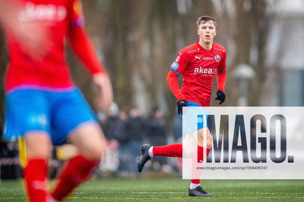 220129 Helsingborgs Lucas Lingman during the training match in football ...