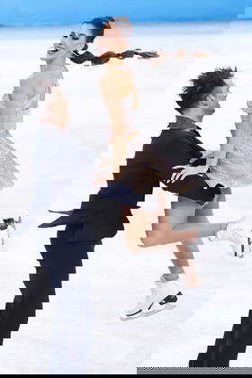 BEIJING, Feb. 12, 2022 -- Tina Garabedian and Simon Proulx Senecal of ...