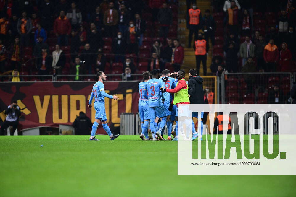 Kayserispor players celebrates for Miguel Cardoso s goal during the ...
