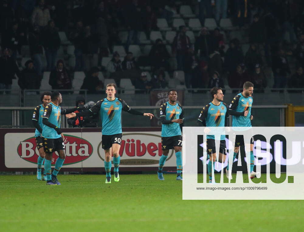 Venezia Team celebrating after the second goal during the Italian Serie ...