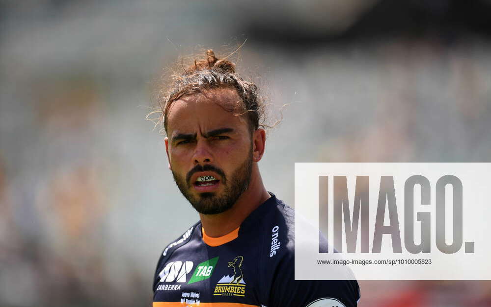 SUPER RUGBY BRUMBIES FORCE, Andy Muirhead of the Brumbies reacts during ...