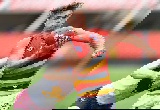 AFL LIONS CROWS, Ben Keays of the Crows in action during the pre-season ...