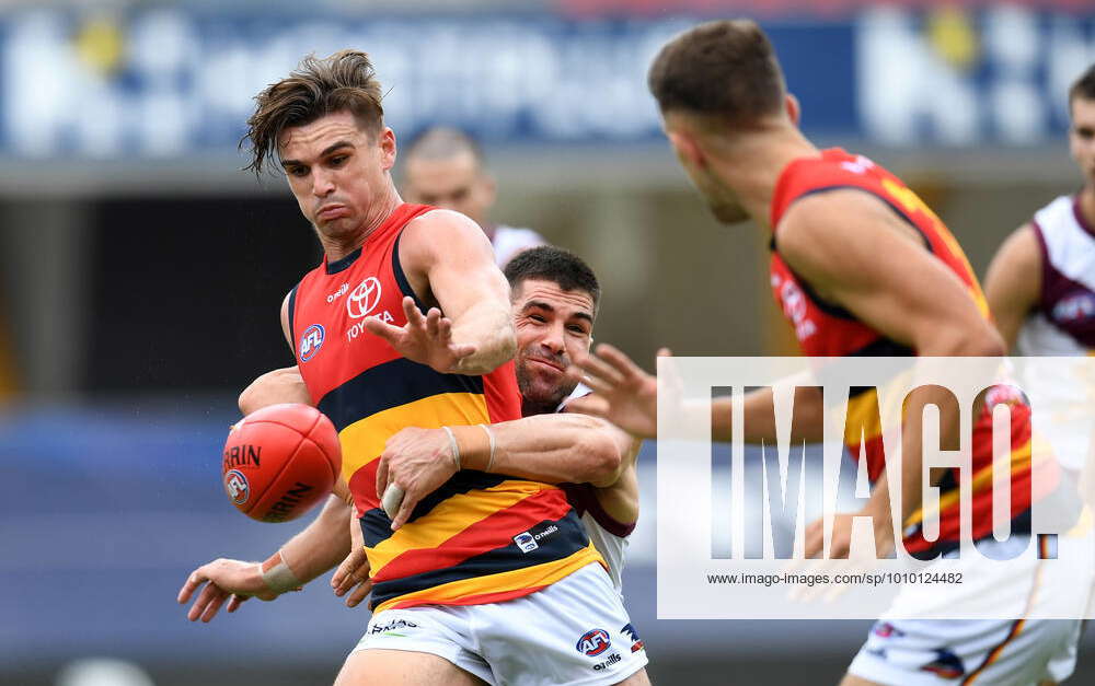 AFL LIONS CROWS, Ben Keays (left) of the Crows in action during the pre ...