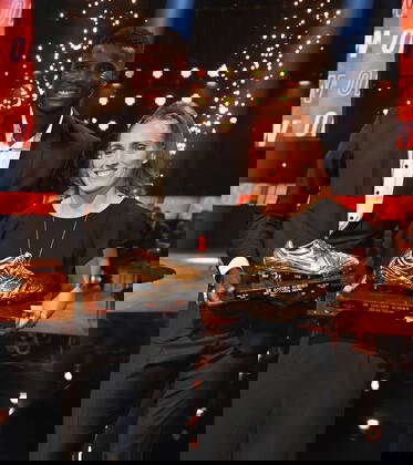 GOUDEN SCHOEN Paul Onuachu and Janice Cayman pictured celebrating after ...