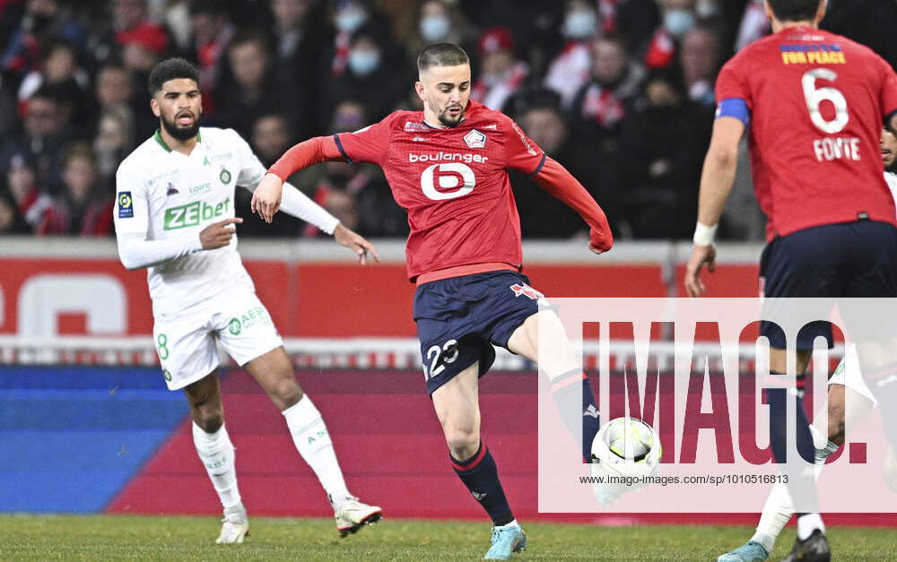 Edon Zhegrova (Losc) FOOTBALL : Lille vs St Etienne - Ligue1 uber eats ...