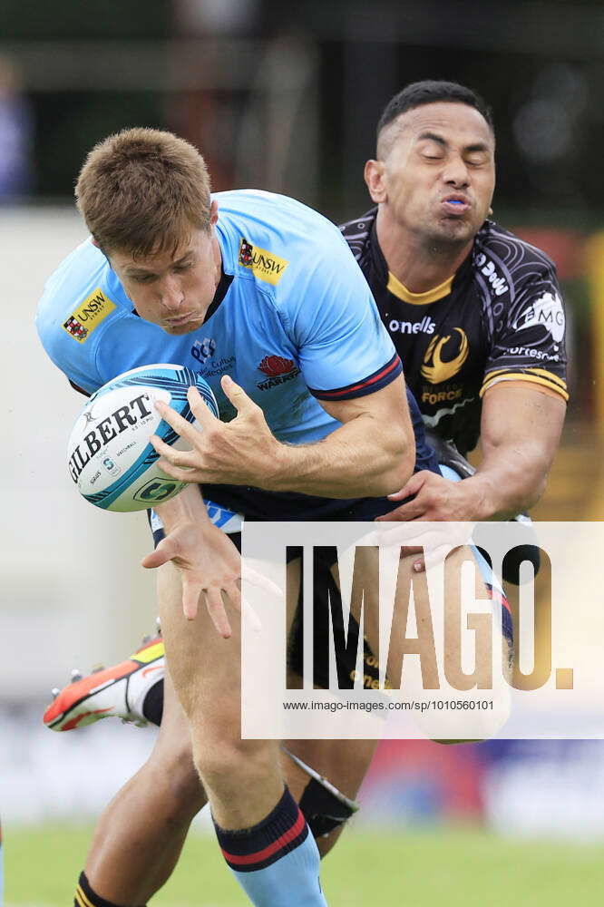 SUPER RUGBY WARATAHS FORCE, Alex Newsome of the Waratahs catches the ...