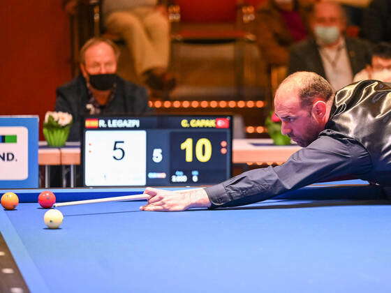 Ruben Legazpi Team Spain, player 02 Turkey vs Spain, billiards ...