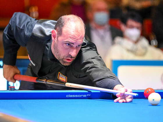 Ruben Legazpi Team Spain, player 02 Turkey vs Spain, billiards ...