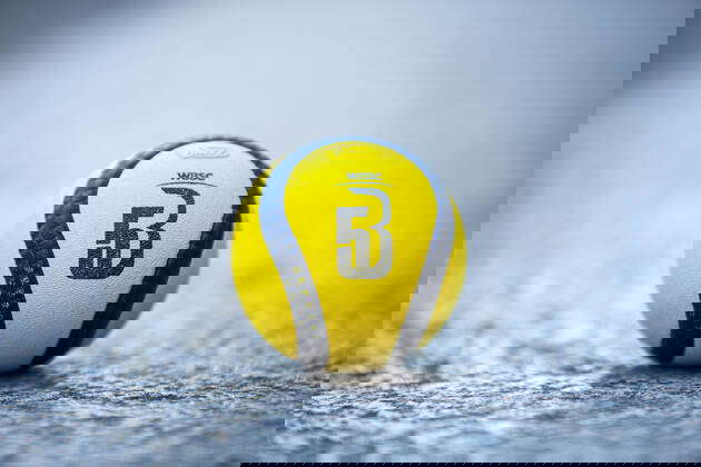 Baseball5 Ball A baseball5 yellow ball with the ofizillen logo in black ...