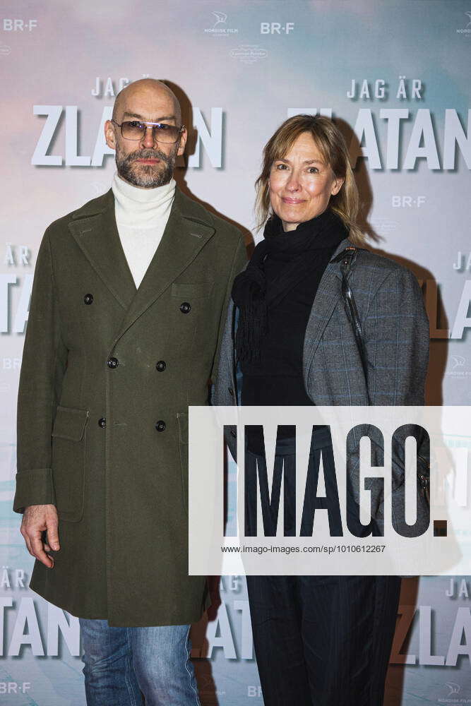 220314 Torkel Petersson and Lotta Forsblad arrive at the gala premiere ...